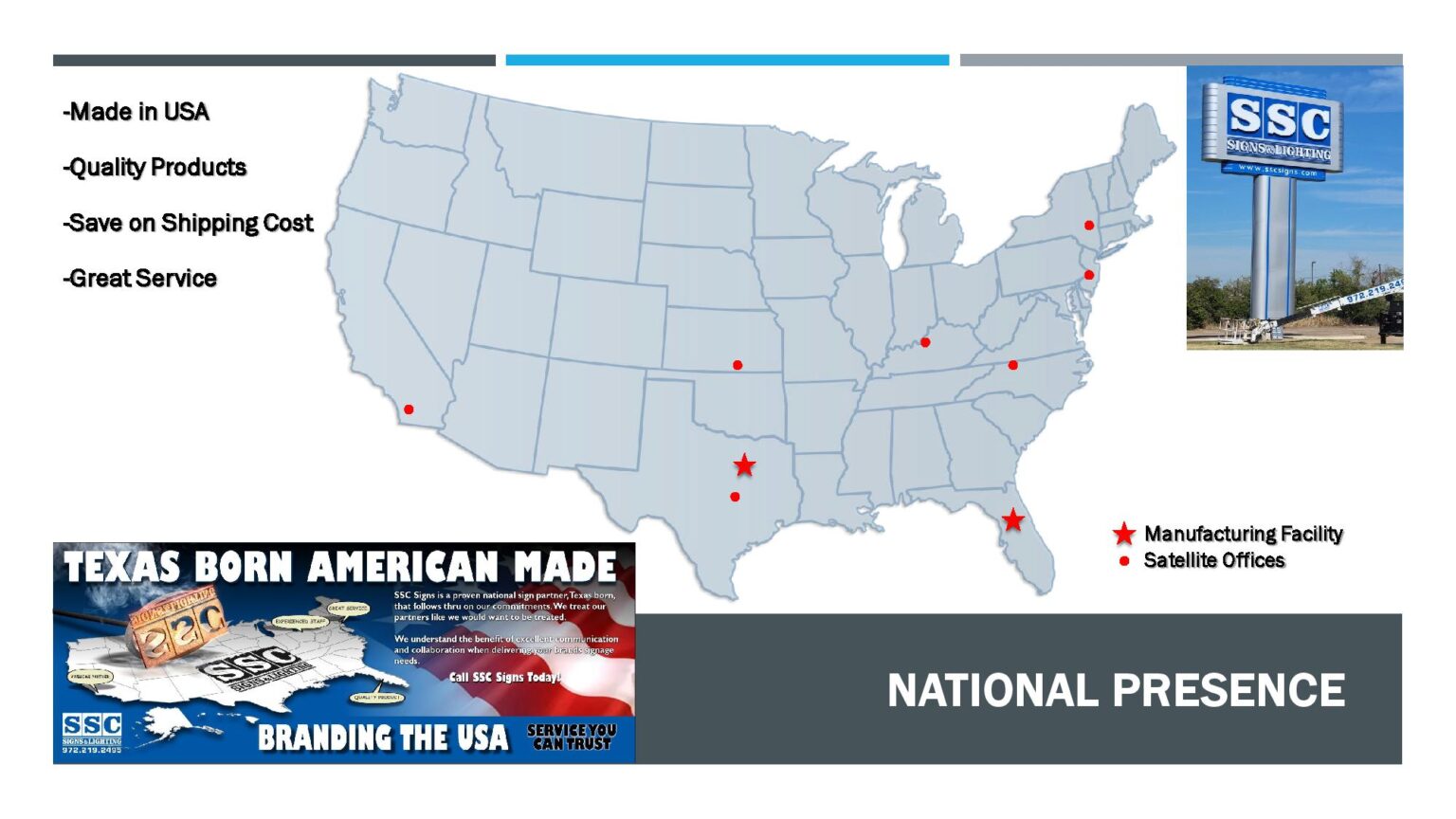 USA Manufacturing Facilities - SSC